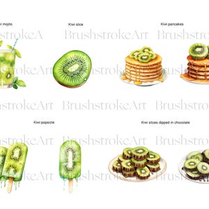Watercolor Kiwi Fruit Clipart, Tropical Fruit, Summer Drinks, Dessert ...