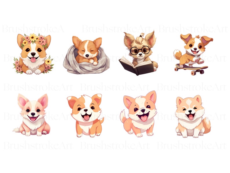 Kawaii Dog Clipart, Puppy Dog PNG, Cute Animals, Kawaii Puppy Clipart ...
