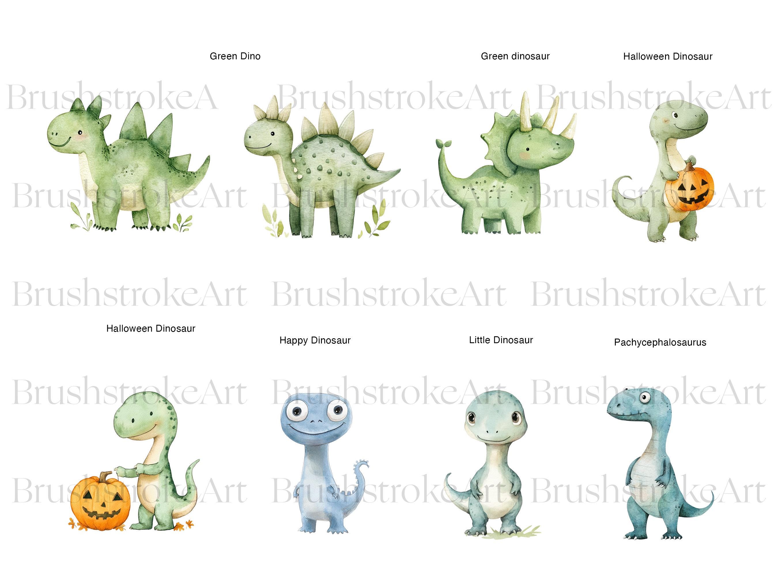 Cute Dinosaur Clipart, Stegosaurus, Triceratops Clipart, Dinosaur Party ...