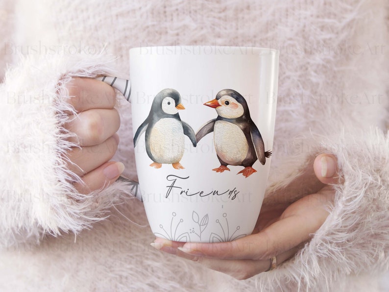 Watercolor Penguin Clipart Baby Penguin PNG Chinstrap - Etsy