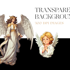 Angel Clipart, Seraphim, Cute Angel Illustrations, Archangel Clipart ...