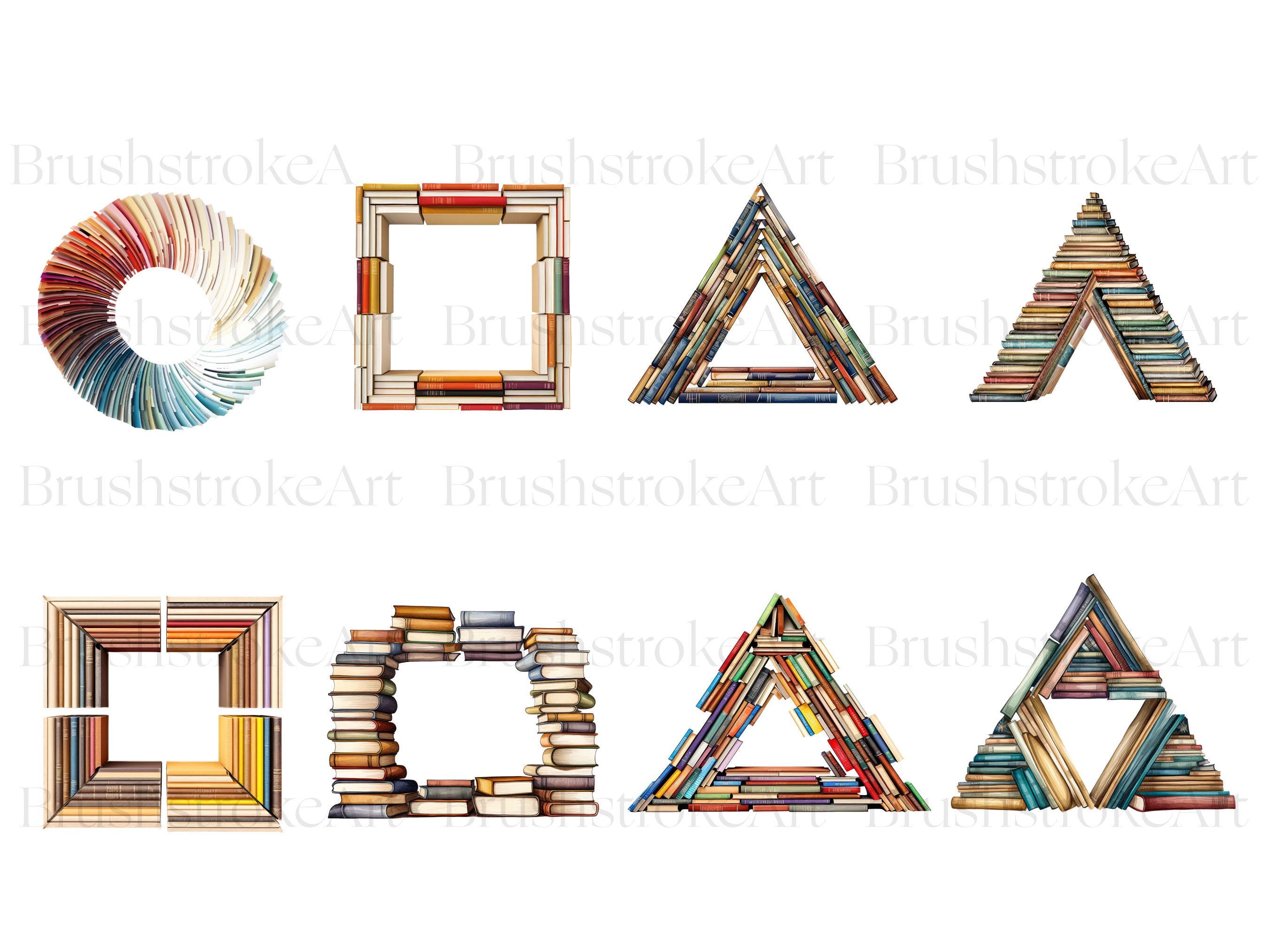 Book Border Clipart, Stack of Books, Border Clipart, Vintage Book ...