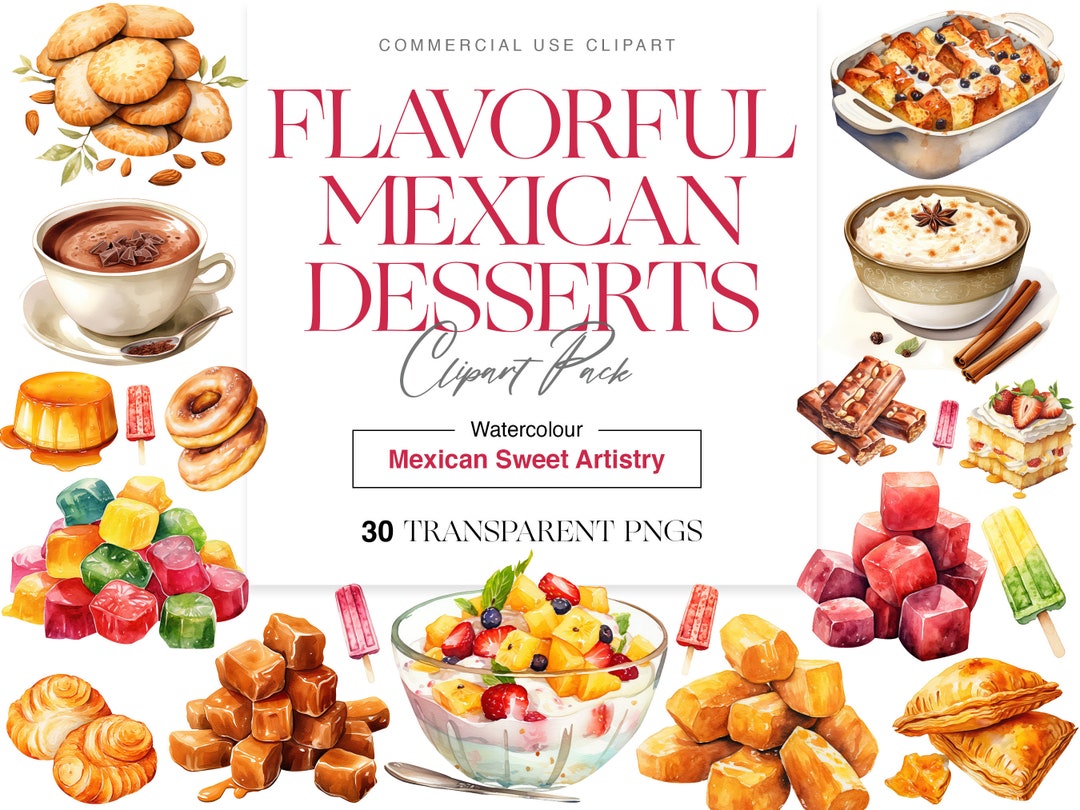 Watercolor Mexican Dessert Clipart, Mexican Food , Churros, Mexican ...
