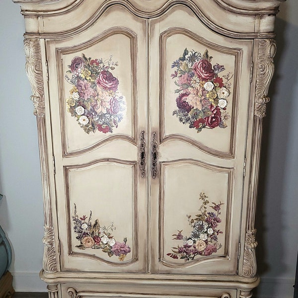 Shabby Chic Armoire - Etsy