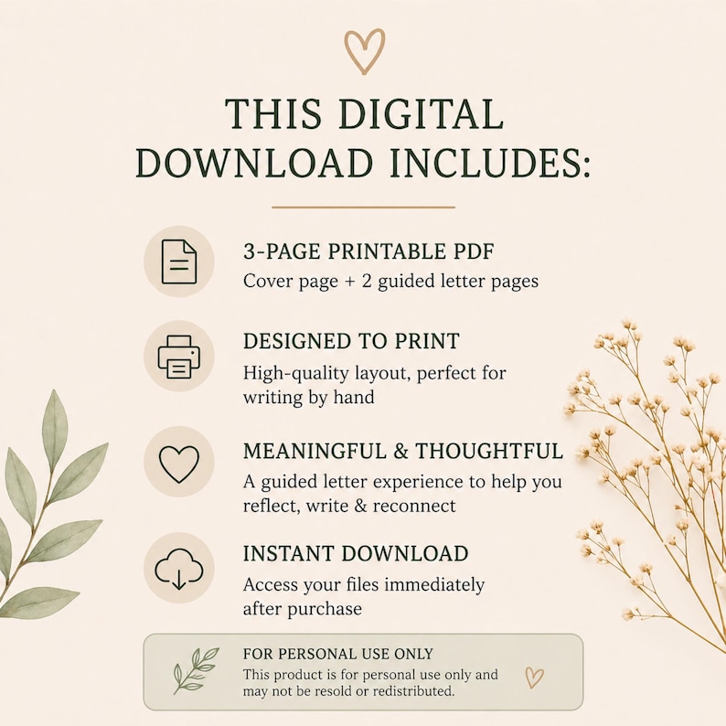 A Letter to Your Future Self Journal | Reflection Prompts, Printable ...
