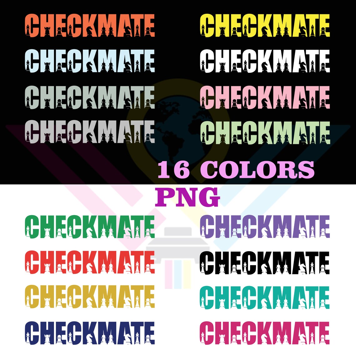 Checkmate Chess With Pieces Svg, Jpg, Png, Dxf, Pdf, Eps File, Vector ...