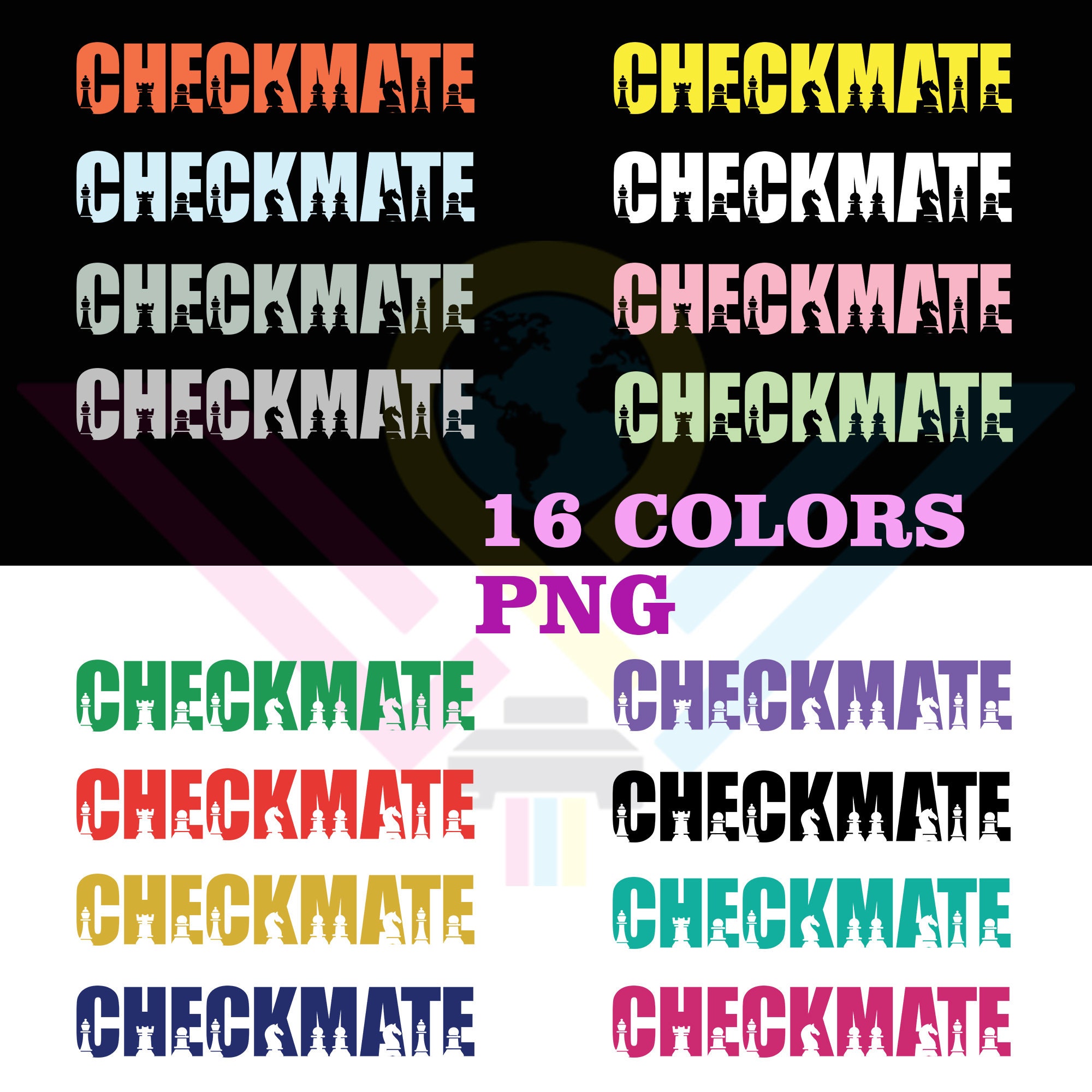 Checkmate Chess With Pieces Svg, Jpg, Png, Dxf, Pdf, Eps File, Vector ...