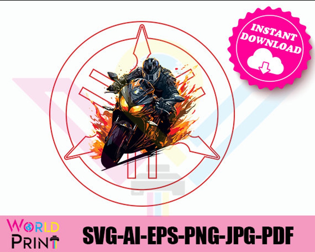 Racer Riding a Motorcycle With Logo R6 in a Watercolor Style Clipart ...