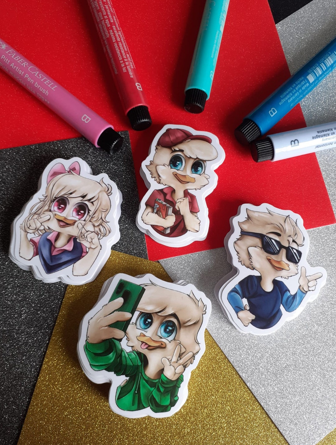 Ducktales Sticker 2 Huey, Dewey, Louie, and Webby - Etsy