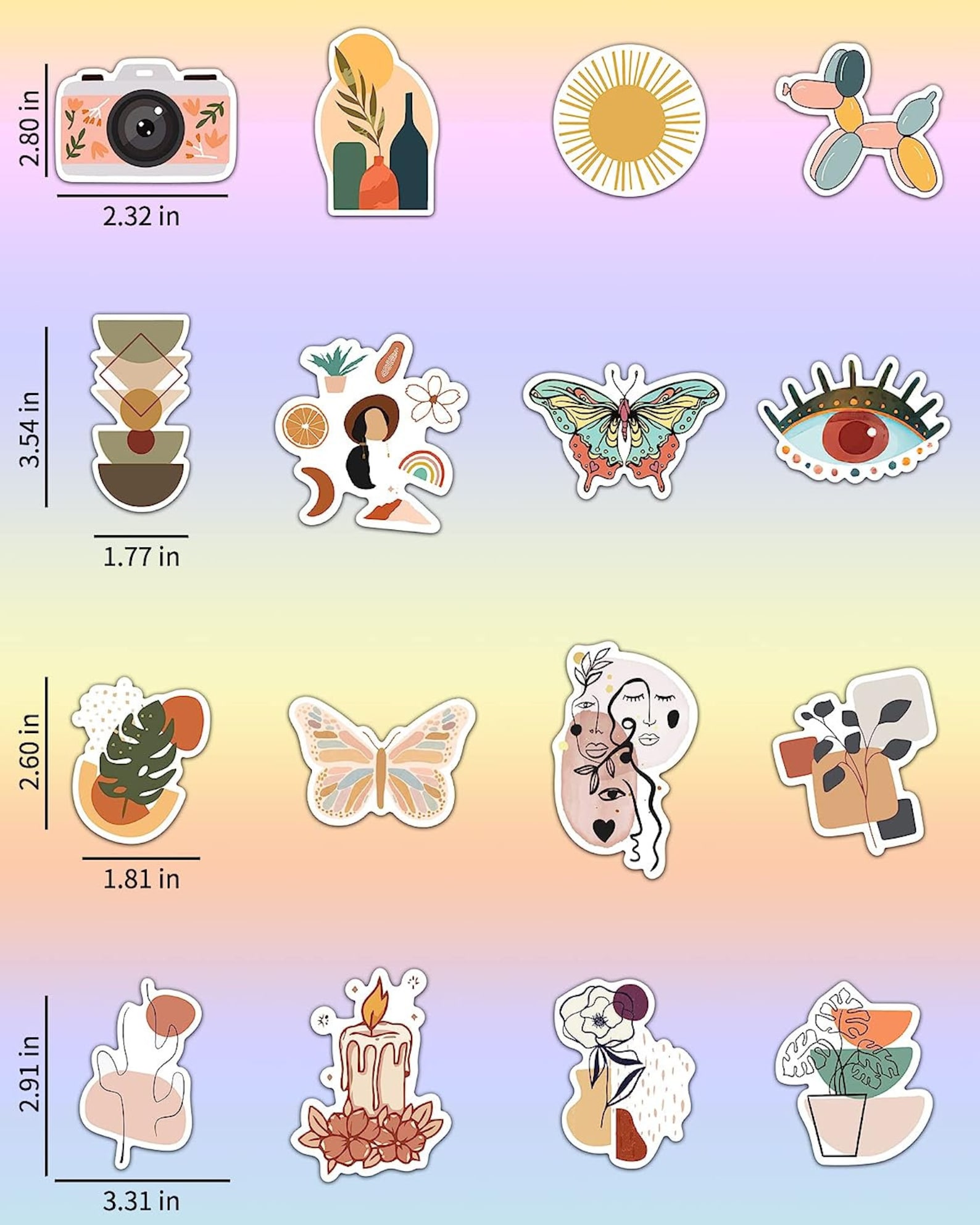 Boho Stickers - 10 Pack - Etsy