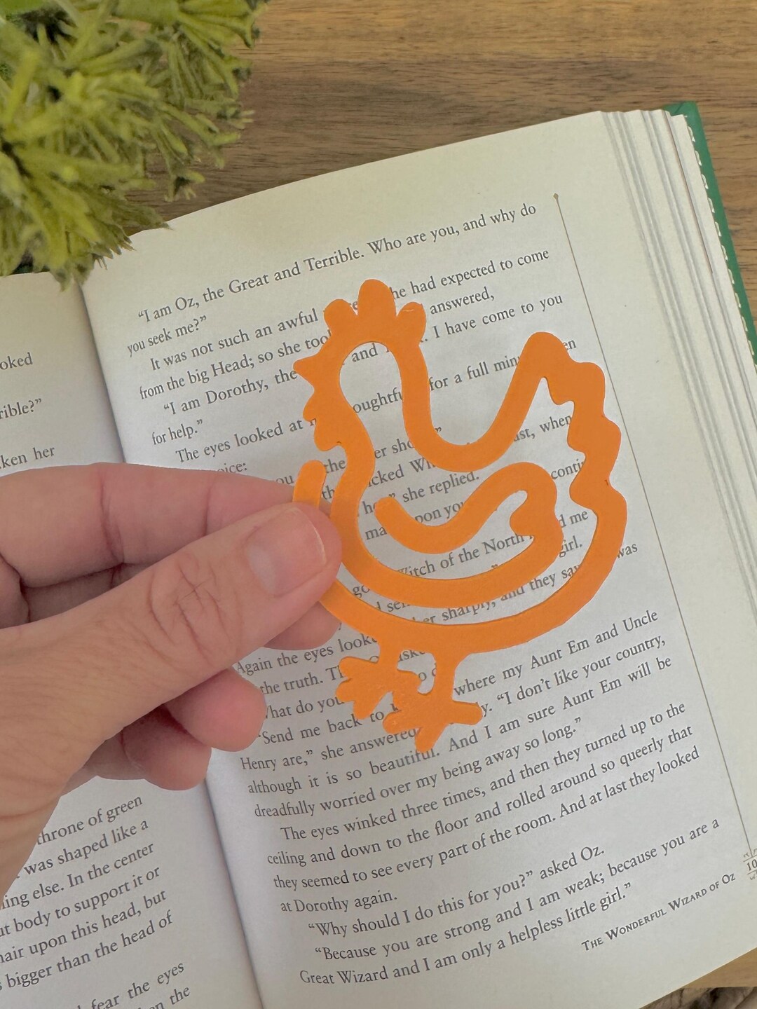 Outline Chicken Bookmark / 3D Printed Hen, Farm Animal Paperclip ...