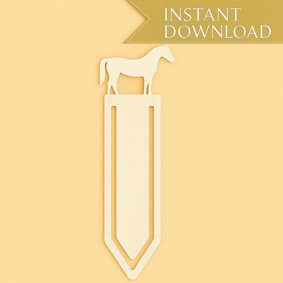 Horse Bookmark STL – 3D Printable Equestrian Bookmark File, Digital ...