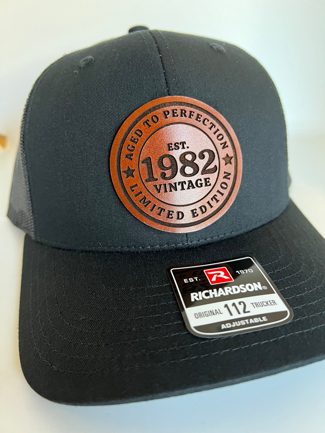 Birth Year Hat | Customized Birthday Gift Leather Patch Hat - Etsy