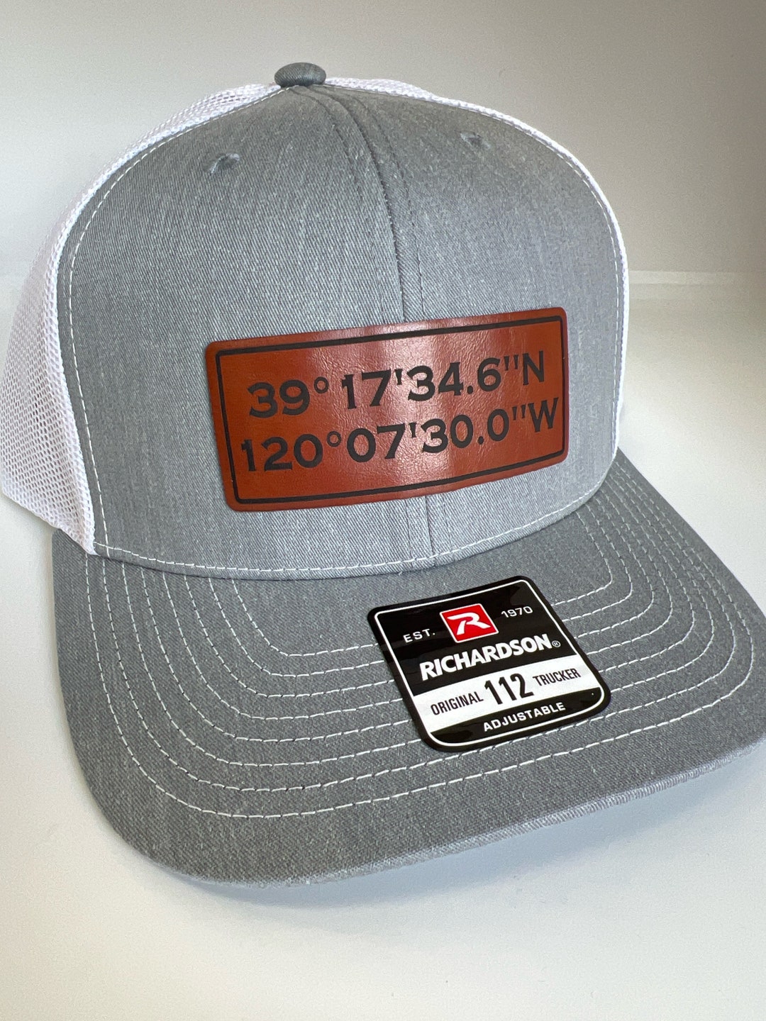 Customized Coordinates Hat | Customized Gift Leather Patch Hat | GPS ...
