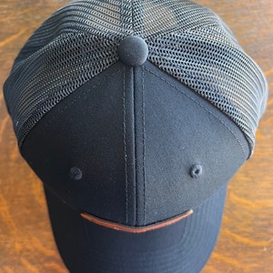 Best Man Hat, Yupoong 6606 Black Hat With Leather Patch - Etsy