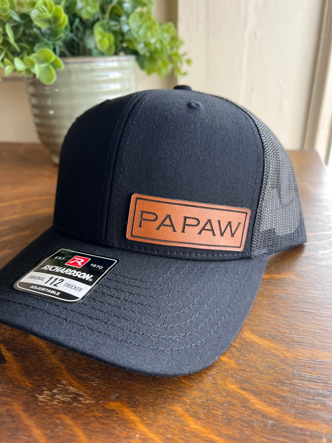 Papaw Sidepatch Fathers Day Hat for Dad Richardson 112 Leather Patch ...