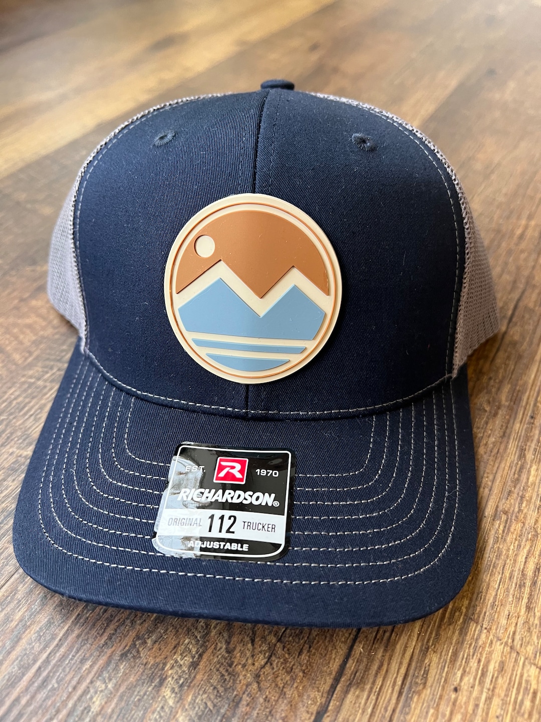 Mountain Scene PVC Patch Hat Adjustable Trucker Hat for Outdoorsmen Christmas Gift for Hikers ...