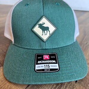 Moose PVC Patch Hat | Moose Hat | Fathers Day Hat for Dad | Outdoors Hat | Hat for Outdoorsmen ...