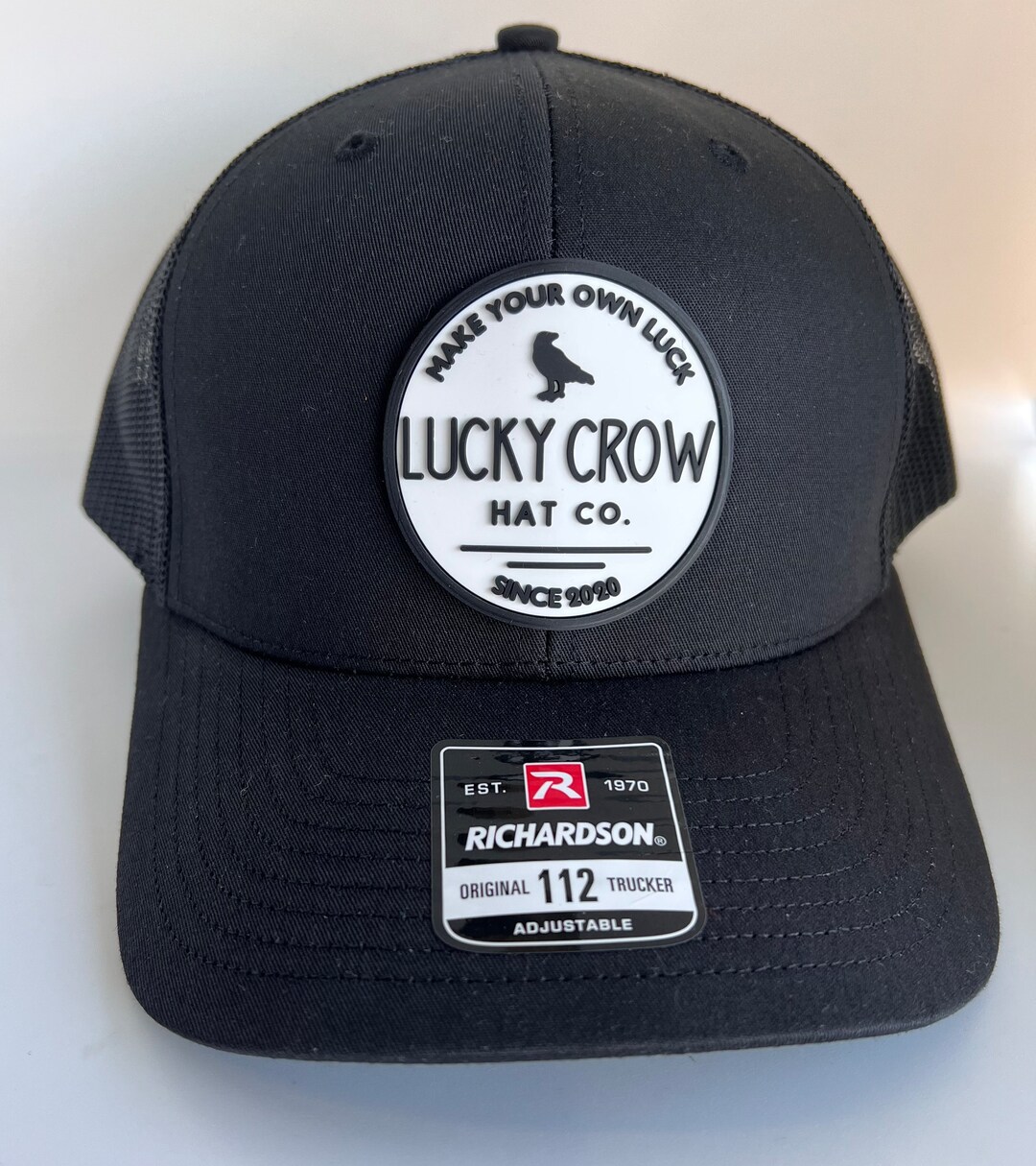 PVC Lucky Crow Patch Hat | Richardson 112 Trucker Cap - Etsy