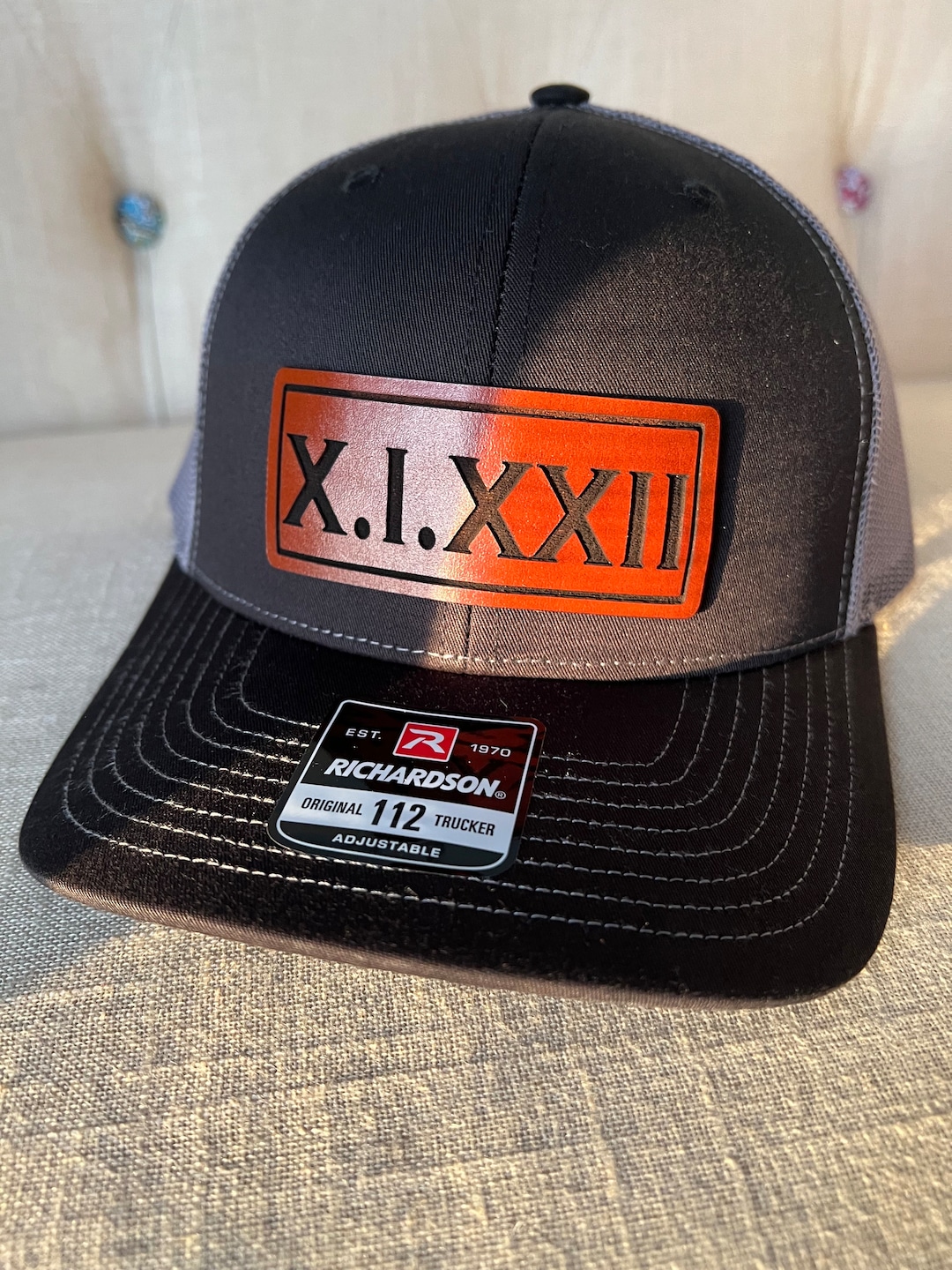 Roman Numeral Date Hat | Customized Birthday Gift Leather Patch Hat ...