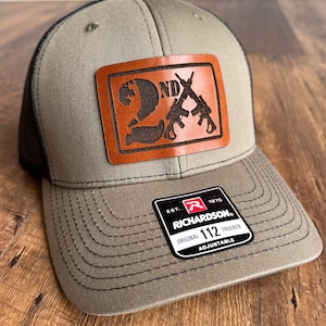 Second Amendment Hat. Great Christmas Gift for Dad. Second Amendment Richardson 112 Leather ...