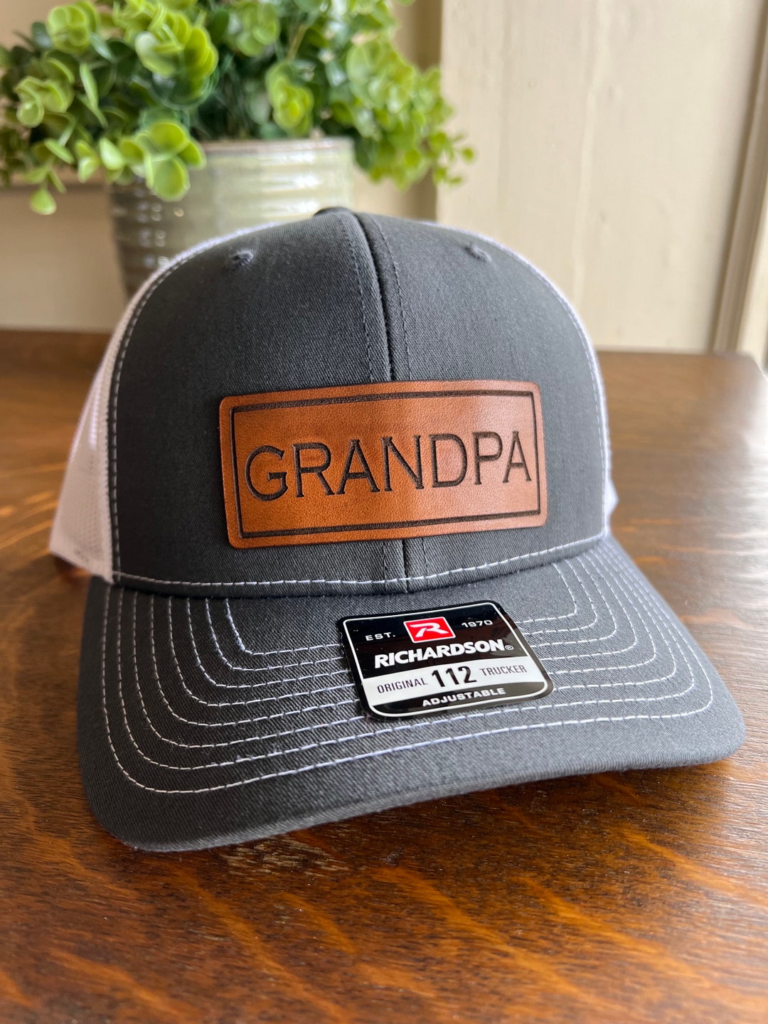 Grandpa Leather Patch Trucker Hat – Richardson 112 Cap for Dad - Etsy