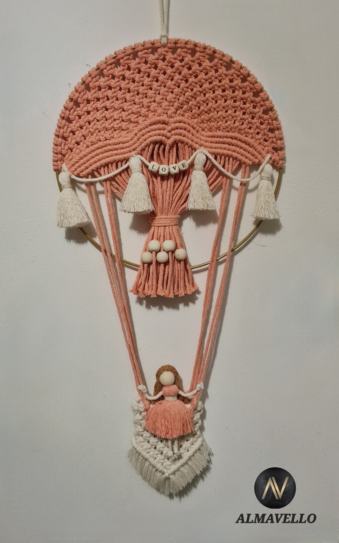 Hot Air Balloon Macrame / Gift for Birth / Children's Room Decoration ...