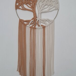 Makramee Lebensbaum zweifarbig/ Baum des Lebens/ Hochzeitsgeschenk/ Wandbehang / Boho / Boho ...