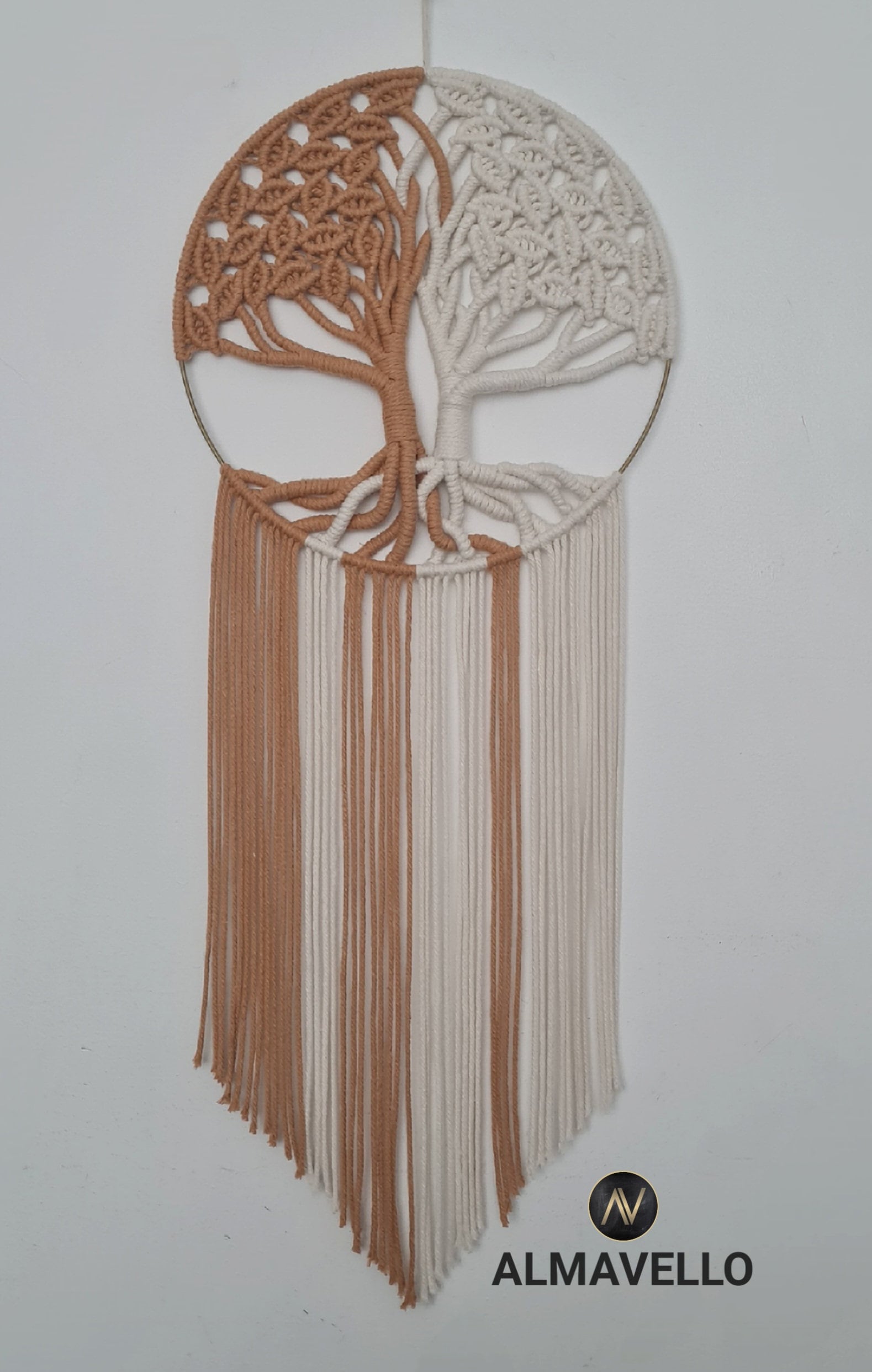 Makramee Lebensbaum zweifarbig/ Baum des Lebens/ Hochzeitsgeschenk/ Wandbehang / Boho / Boho ...