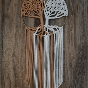 Makramee Lebensbaum zweifarbig/ Baum des Lebens/ Hochzeitsgeschenk/ Wandbehang / Boho / Boho ...
