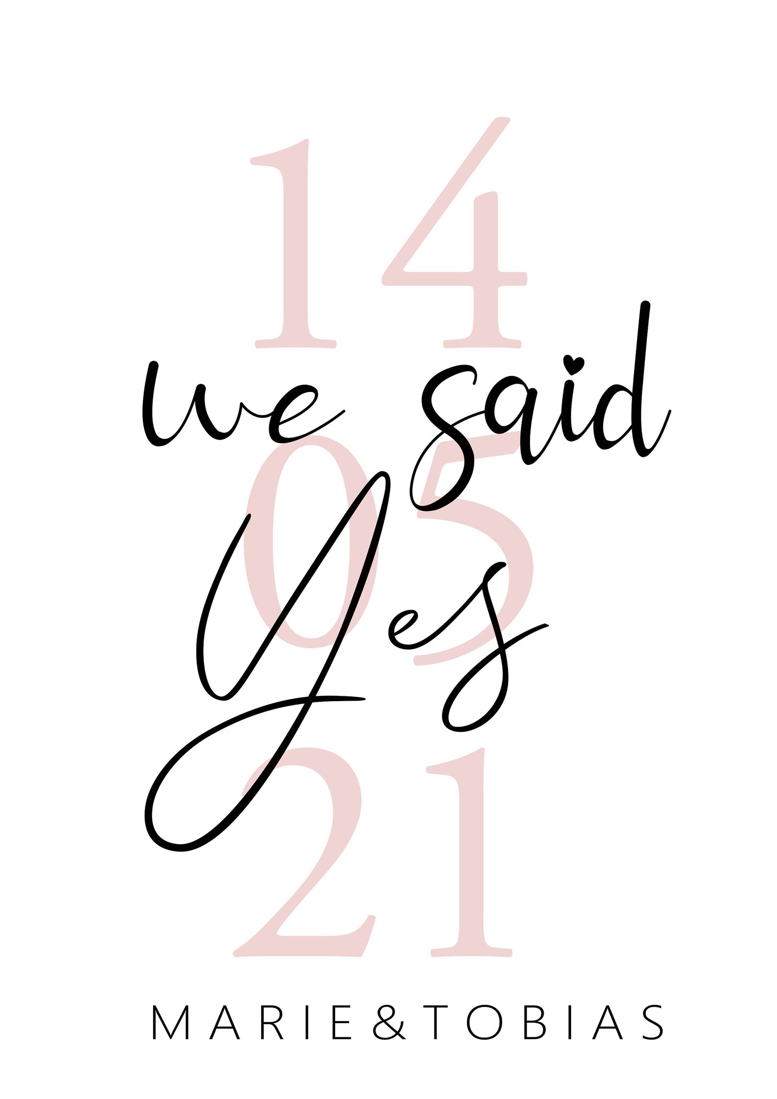 We Said Yes Print Wall Art | Custom Wedding Print | Custom Engagement ...