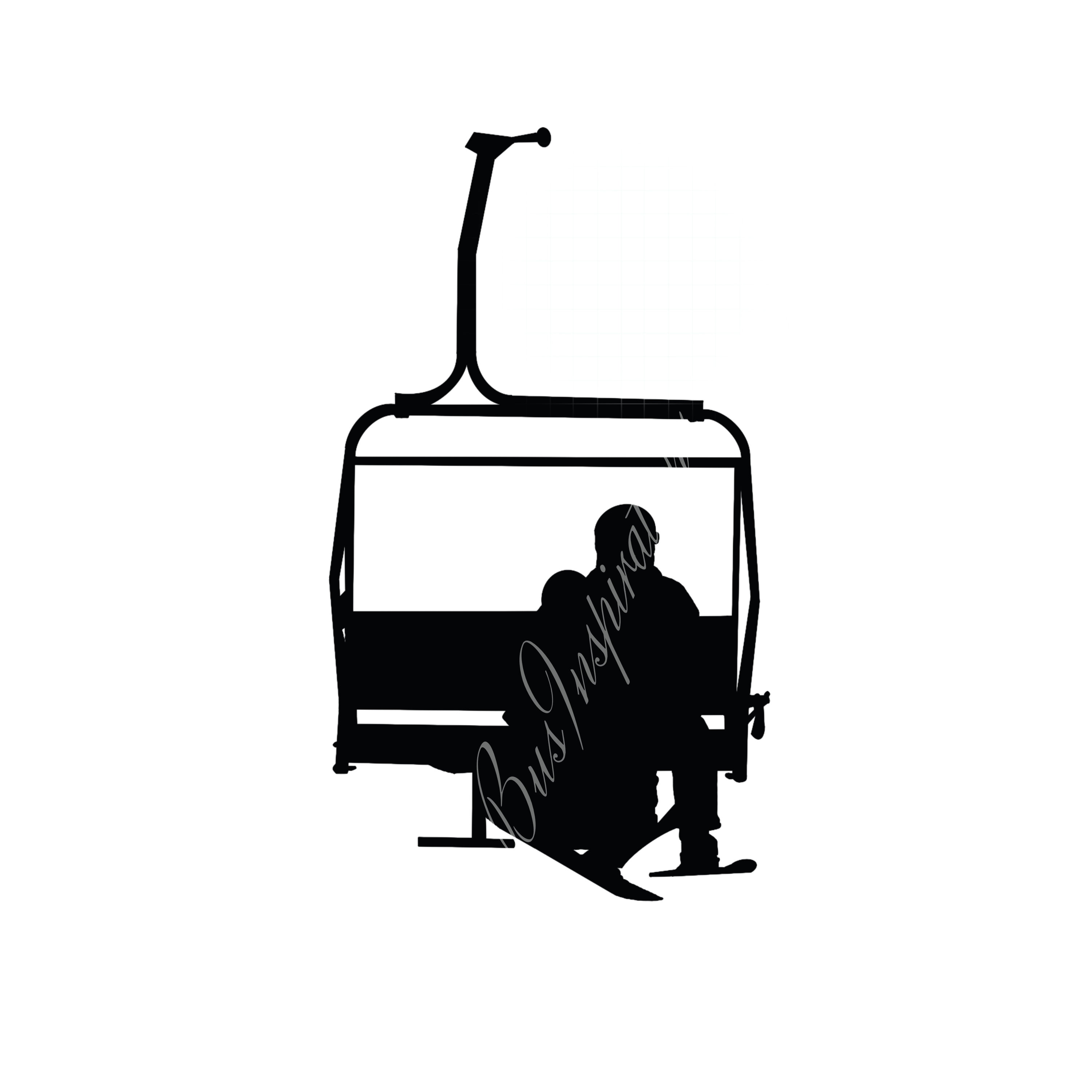 Ski Lift Silhouette
