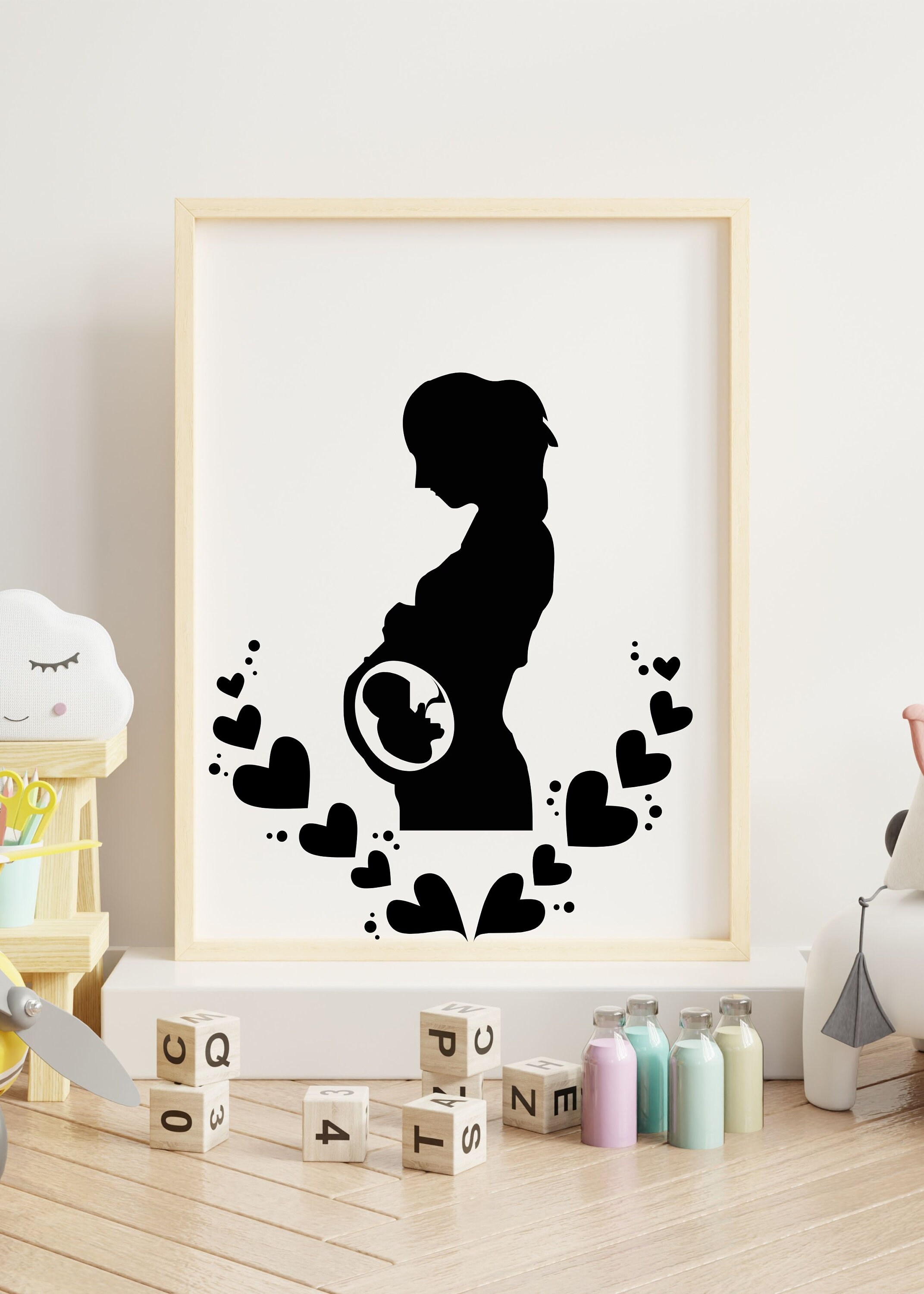 Pregnant Woman SVG Bundle, Pregnancy Belly SVG Files, Pregnant Clipart ...