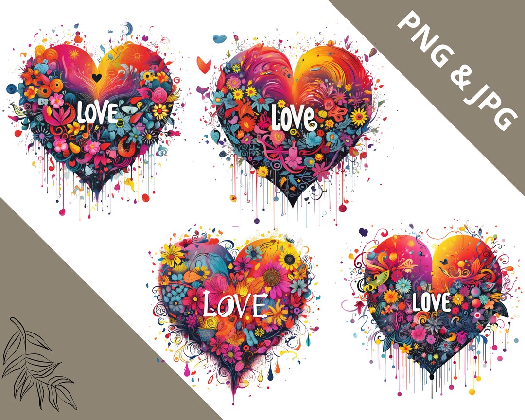 Multicolor Heart PNG, Fanny Heart Png, Multicolor Heart Clipart, Heart ...