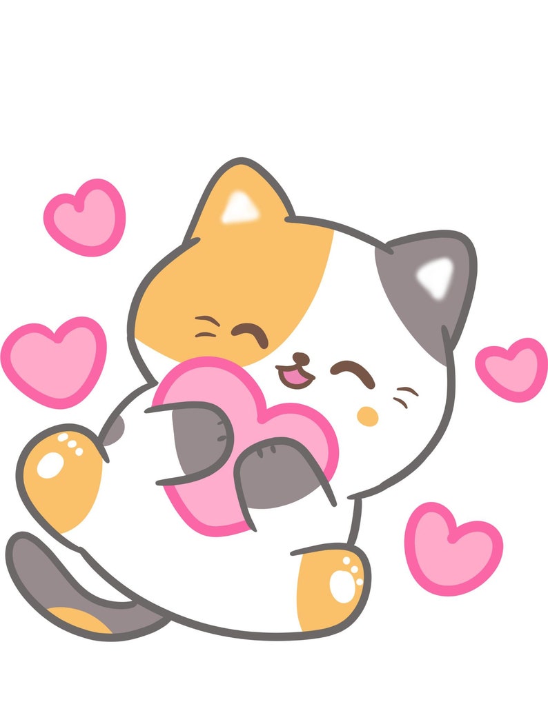 Cat Face Svg Clipart, Cat Face Silhouette, Love Cat Face Cut Files for ...