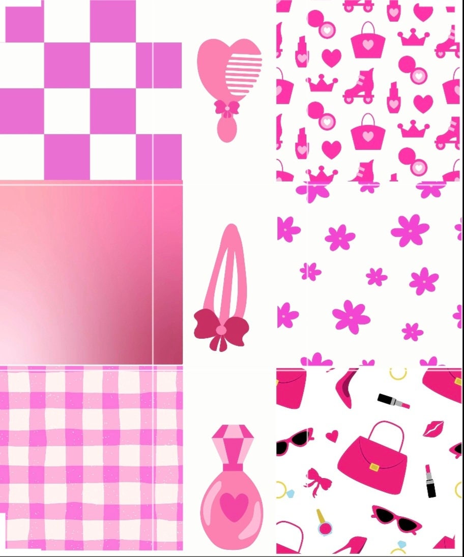 Barbe Svg Clipart Barbie Seamless Patterns Svg Pink Doll - Etsy