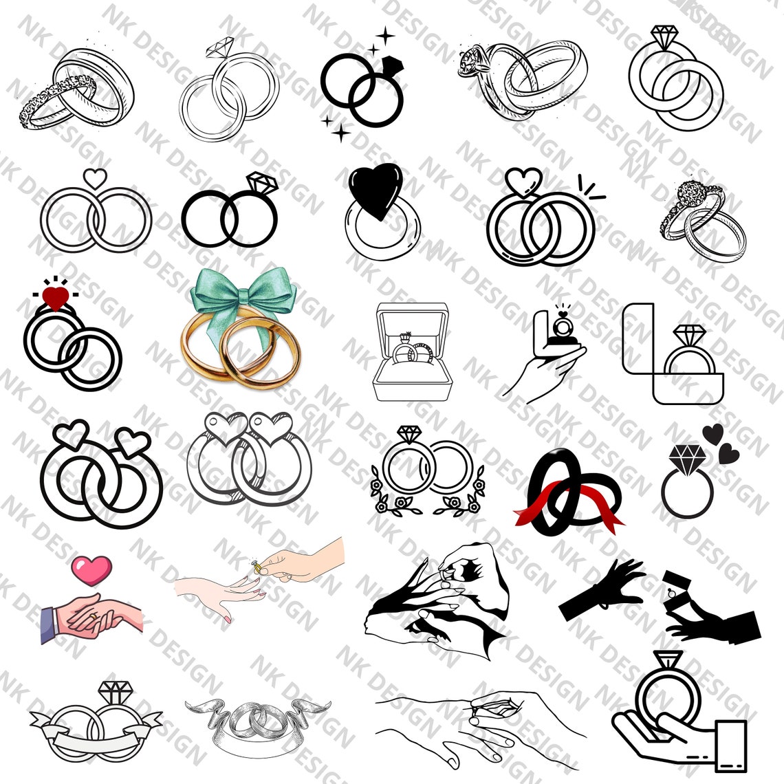 Wedding Ring SVG Ring Svg Clipart Bridal Jewelry Wedding - Etsy Canada