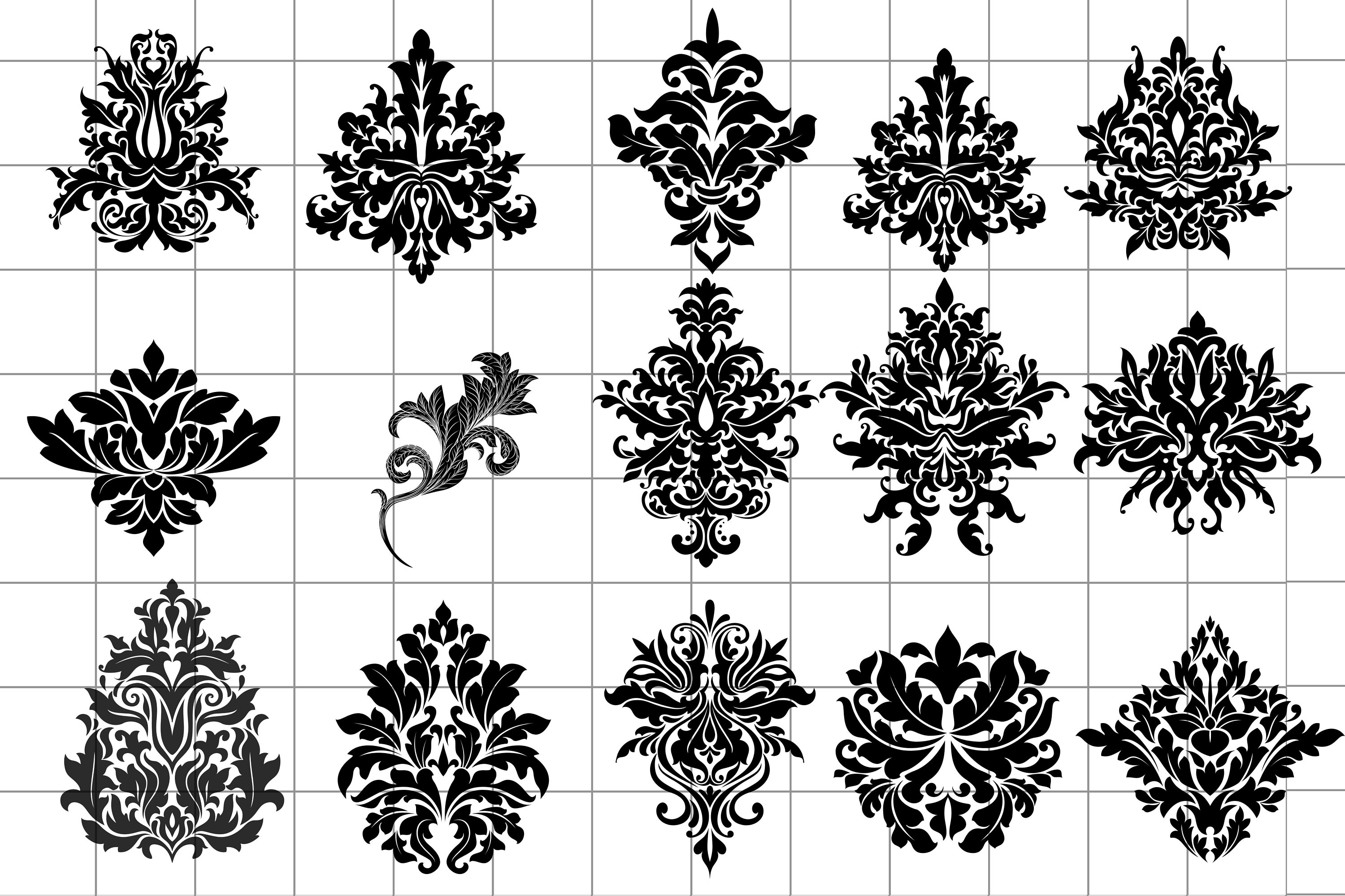 Heraldic Svg Bundle Floral Heraldry Crest Isolated Floral - Etsy