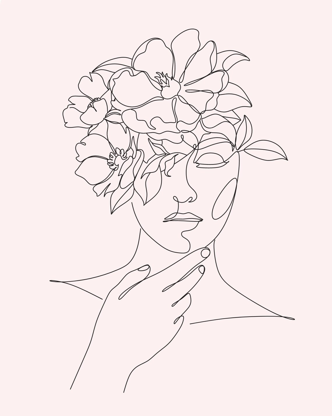 4 Minimalist Abstract Line Drawing Posters of Women, Printable - Etsy
