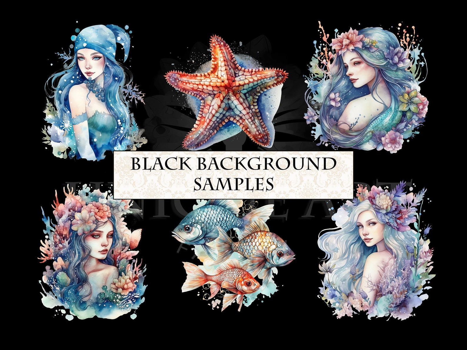 Elegant Mermaids Magical Sea Maiden Sea Princess - Etsy