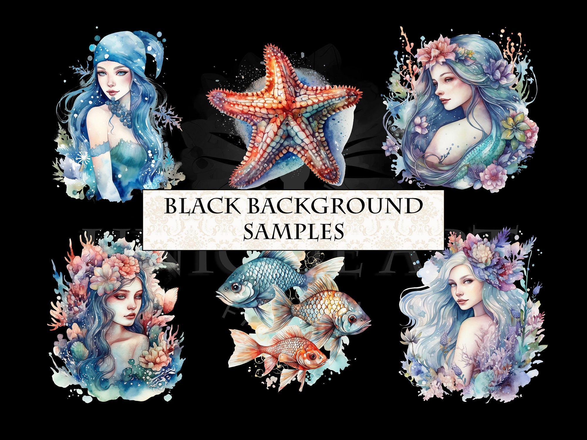 Elegant Mermaids Magical Sea Maiden Sea Princess - Etsy