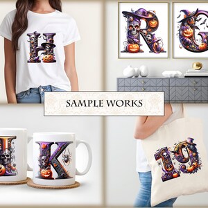 Halloween Alphabet and Numbers, Clipart Bundle, 36 HQ Printable ...