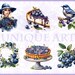 Blueberry Love Blueberry Themed Watercolor Clipart Bundle - Etsy