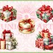Christmas Gift Box, Watercolor Clipart Bundle, HQ Printable, PNG Format ...