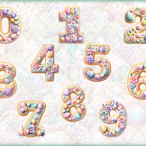 Easter Alphabet and Numbers, Clipart Bundle, 36 HQ Printable ...