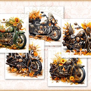Autumn Motorcycles Classic Boho Style Motorcycle Watercolor - Etsy
