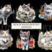 Wolf Family Watercolor Clipart Bundle HQ Printable PNG - Etsy