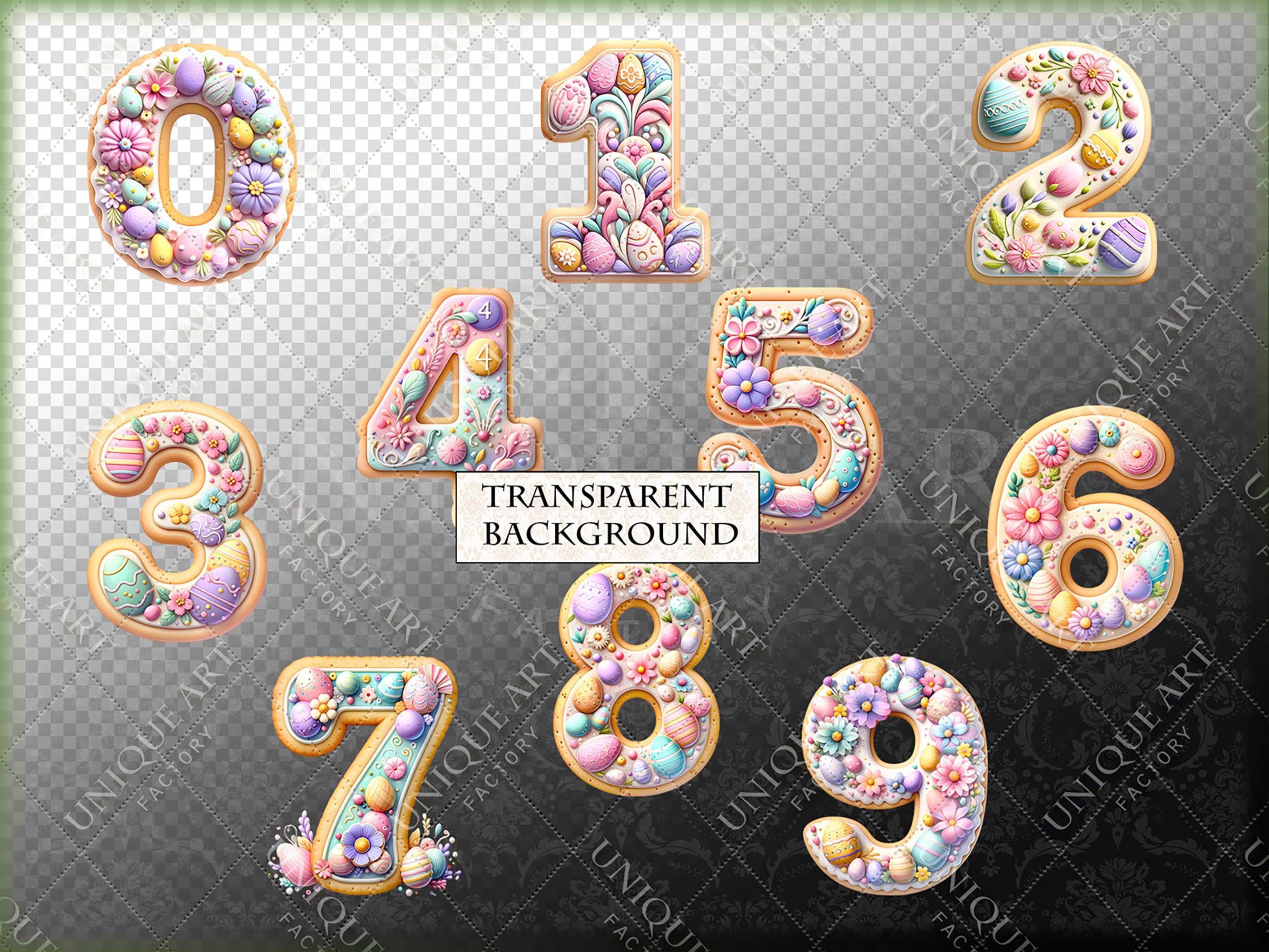 Easter Alphabet and Numbers PNG Bundle, Watercolor Spring Clipart ...