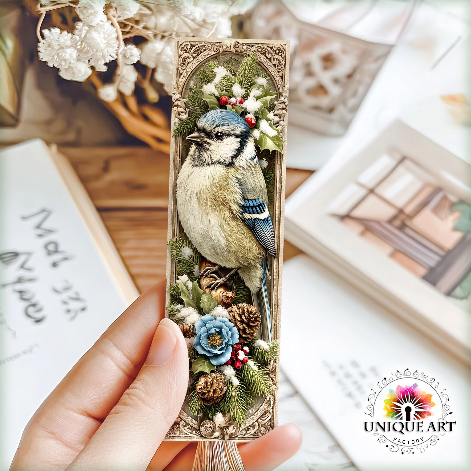 Tiny Birds and Ornaments Bookmark, 2x6,5 Inch 20 Bookmarks in 4 ...