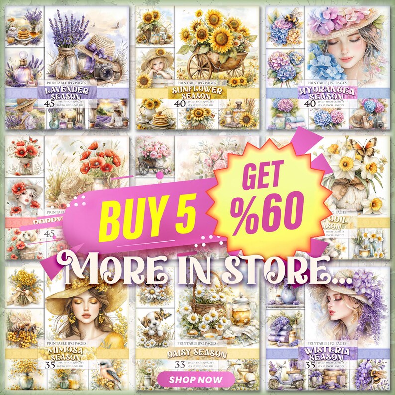 Summer Beach - Watercolor Clipart Bundle - 30 HQ Printable PNG + 12 ...